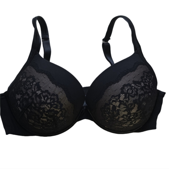 Olga | Intimates & Sleepwear | Olga Black Lace Push Up Plunge Bra 4dd ...